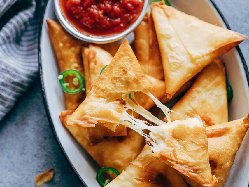 (Samoussa Poulet) Cheese Samosa Recipe