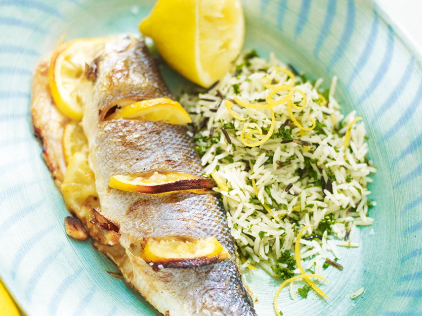 Recette de Loup de mer (Poisson Bass) à la coriandre et au piment