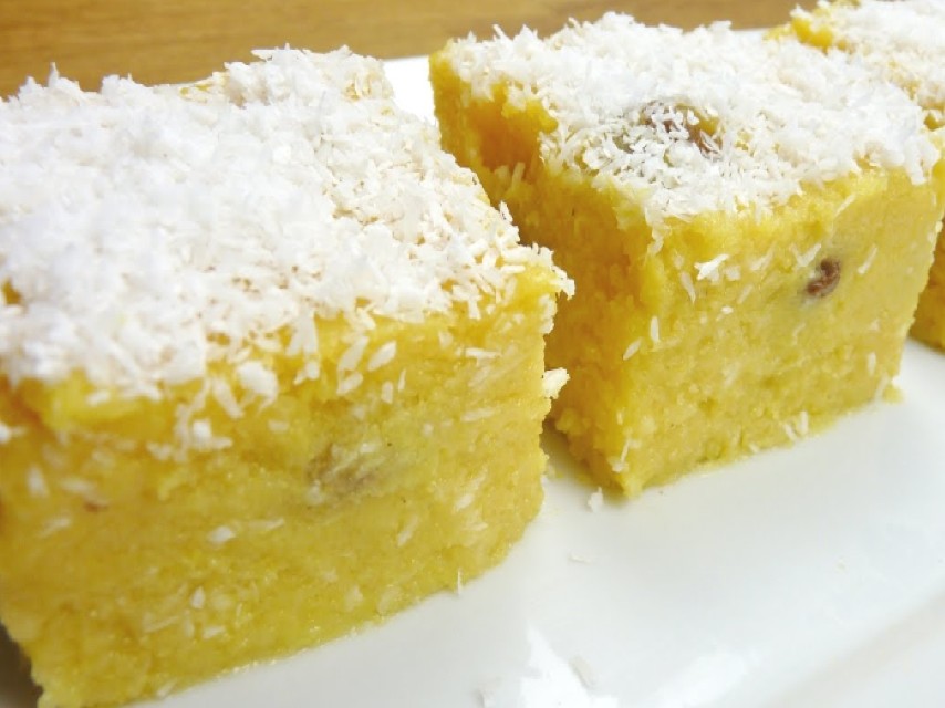 Recette de Pudding a la Polenta (Poudine Mais)